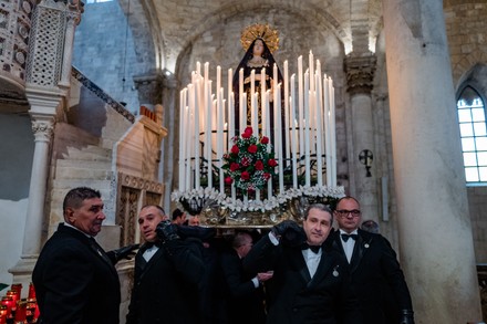 Statue Desolata Inside Historic Center Bitonto Editorial Stock Photo ...