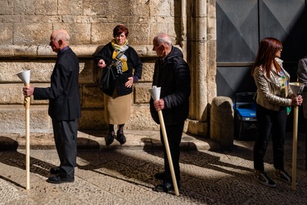 Faithful Historic Center Bitonto During Procession Editorial Stock ...
