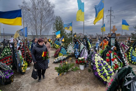 Bucha Cemetery On 1st Anniversary Liberation Editorial Stock Photo ...