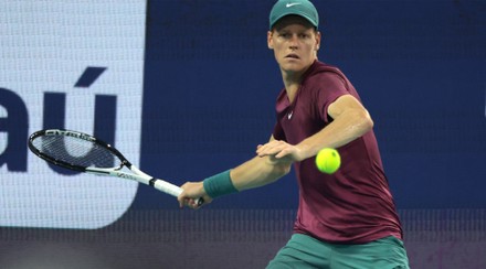 Jannik Sinner Italy Hits Forehand Shot Editorial Stock Photo - Stock ...