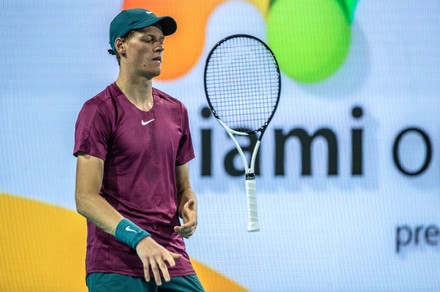 Jannik Sinner Italy Plays His Racket Editorial Stock Photo - Stock ...