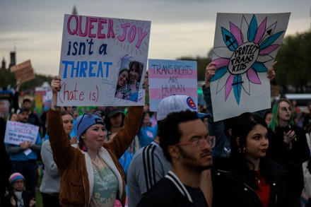 Demonstrators Attend Queer Transgender Youth Rally Editorial Stock ...