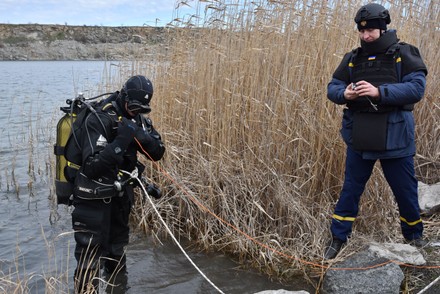 Ukrainian Sapper Preparing Inspection During Demining Editorial Stock ...