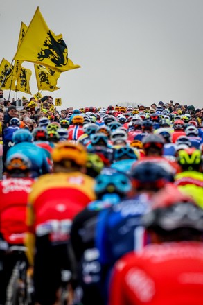 Pack Riders Pictured Action Spectators During Editorial Stock Photo ...