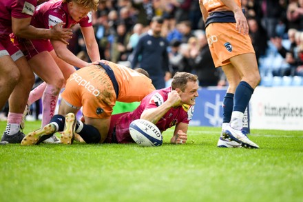 Tom Wyatt Exeter Chiefs Celebrates Scoring Editorial Stock Photo ...