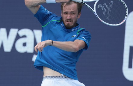 Daniil Medvedev Hits Forehand Shot Jannik Editorial Stock Photo - Stock ...