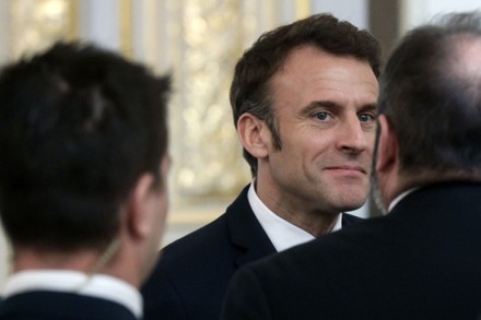 President Emmanuel Macron Delivers His Speech Editorial Stock Photo ...