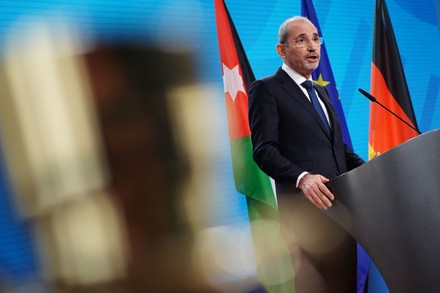 Jordanian Foreign Minister Ayman Safadi Speaks Editorial Stock Photo ...