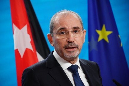 Jordanian Foreign Minister Ayman Safadi Speaks Editorial Stock Photo ...