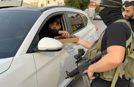 Palestinian Militants Alquds Brigades Military Wing Editorial Stock ...