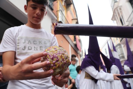 Penitent Nazareno La Aguas Brotherhood Drips Editorial Stock Photo ...