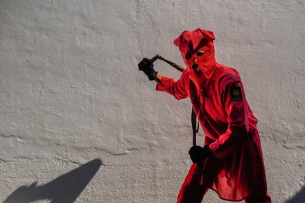Reveler Dressed Devil Seen Holding Whip Editorial Stock Photo - Stock ...
