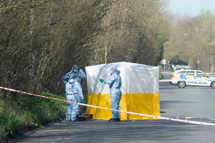 Police Forensic Tent Scene Police Investigation Editorial Stock Photo ...