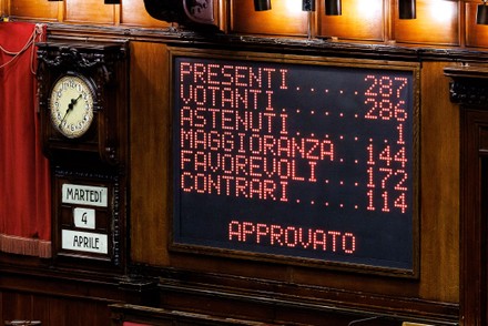 Rome Italy Politics Chamber Deputies Final Editorial Stock Photo ...