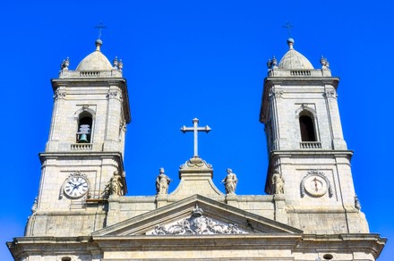 Symmetric View Two Bell Towers Upper Editorial Stock Photo - Stock ...