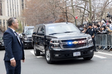 Car Entourage Former Us President Donald Editorial Stock Photo - Stock ...