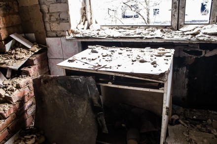 Interior House Destroyed By Russian Bombardment Editorial Stock Photo ...