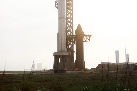 Starship 24 Accompanies First Stage Booster Editorial Stock Photo ...
