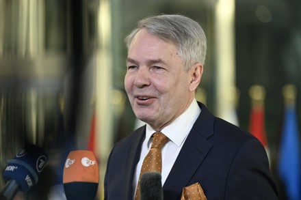Finnish Foreign Minister Pekka Haavisto Arrives Editorial Stock Photo ...