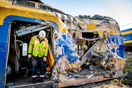 Prorail Employees Investigating Train Overhead Wires Editorial Stock ...