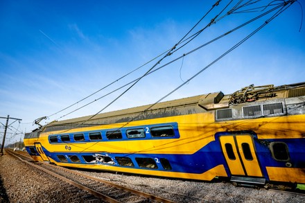 Prorail Employees Investigating Train Overhead Wires Editorial Stock ...