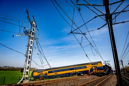 Prorail Employees Investigating Train Overhead Wires Editorial Stock ...