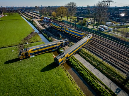 Prorail Employees Investigating Train Overhead Wires Editorial Stock ...