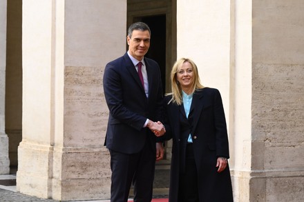 Meeting Prime Minister Spain Pedro Sanchez Editorial Stock Photo ...