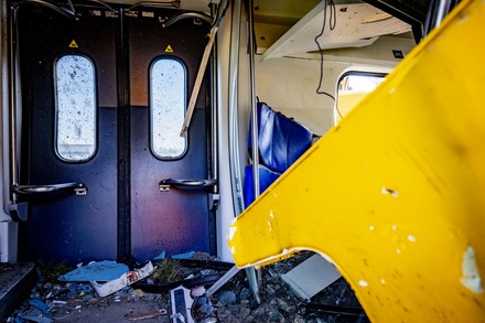 Voorschoten Prorail Employees Investigating Train Overhead Editorial ...