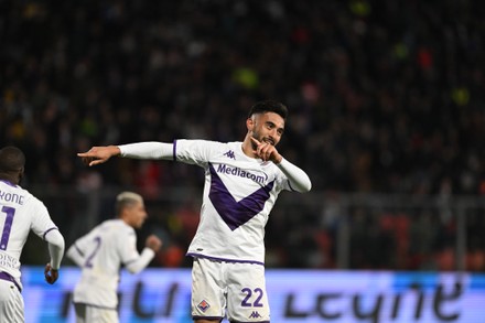 Gonzalez Nicolas Ivan Acf Fiorentina Celebrating Editorial Stock Photo ...