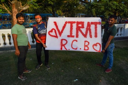 Rcb Fans Seen Banner Support Virat Editorial Stock Photo - Stock Image ...