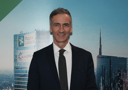 Attilio Fontana President Lombardy Region Presents Editorial Stock ...