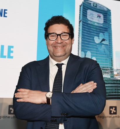 Attilio Fontana President Lombardy Region Presents Editorial Stock ...