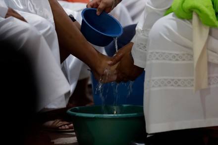 Priest Washes Feet Apostles During Representation Editorial Stock Photo ...