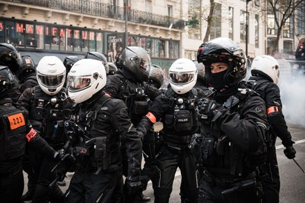 Crs Riot Police Attacked By Demonstrators Editorial Stock Photo - Stock ...
