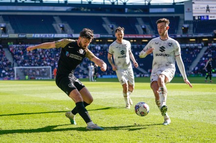 Portsmouth Defender Joe Rafferty Pressured By Editorial Stock Photo ...