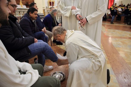 Seen Priest On Evening Holy Thursday Editorial Stock Photo - Stock ...