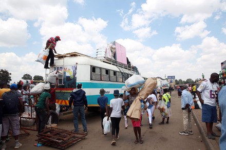People Gather Mbare Bus Terminal Destination Editorial Stock Photo ...