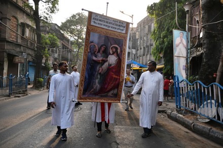 Christian Community People Participate Religious Procession Editorial ...