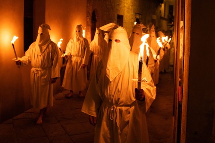People Wearing White Costume Hood Bringing Editorial Stock Photo ...