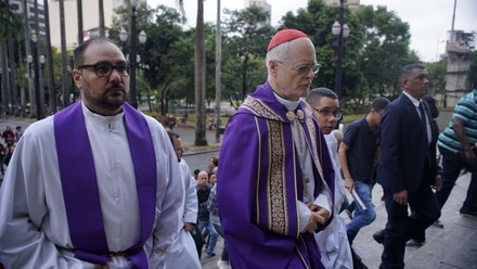 Catholic Community People Participate Religious Procession Editorial ...