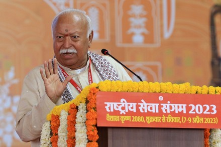 Rashtriya Swayamsevak Sangh Rss Chief Mohan Editorial Stock Photo ...