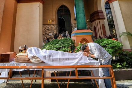 Christian Devotee Seen Offering Prayers During Editorial Stock Photo ...