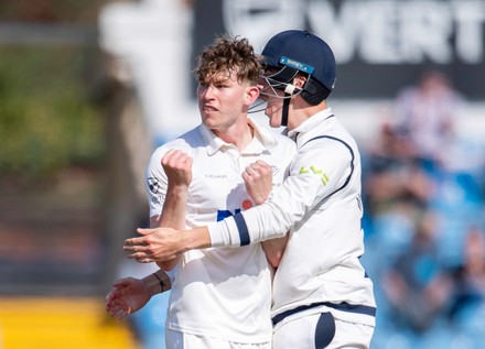 Yorkshires Matthew Revis Celebrates Dismissing Leicestershires ...