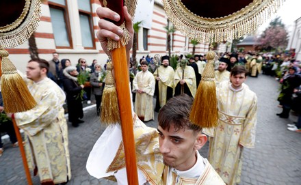 Romanian Orthodox Prieststudent Holds One Church Editorial Stock Photo ...