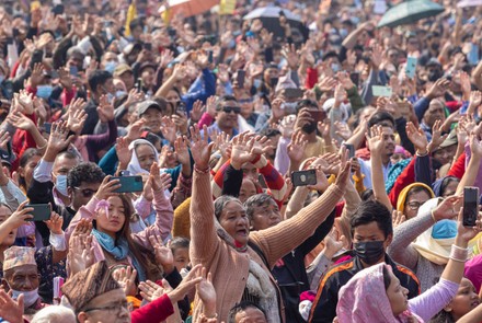 Group Nepalese Christian Devotees Participate Religious Editorial Stock ...