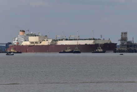 Lng Tanker Al Dafna Ariving Busy Editorial Stock Photo - Stock Image ...