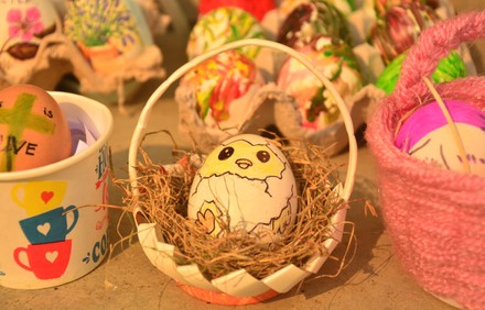 Decorative Easter Eggs Display Ao Baptist Editorial Stock Photo - Stock ...