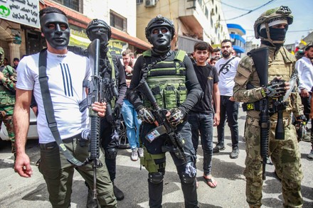 Masked Gunmen Take Part During Funeral Editorial Stock Photo - Stock ...