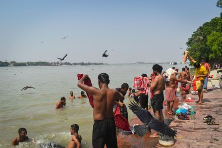 People Bathing On Ganges River On Editorial Stock Photo - Stock Image ...